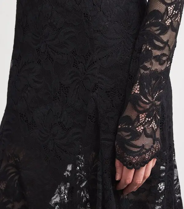 Rabanne Lace Maxi Dress - Black