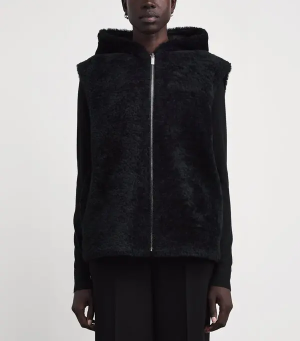 Theory Shearling Hooded Gilet