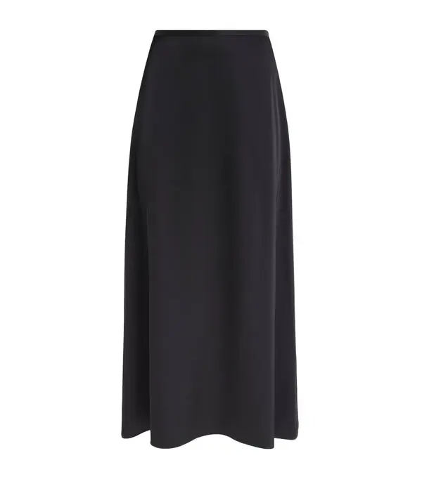 Theory Satin Midi Skirt