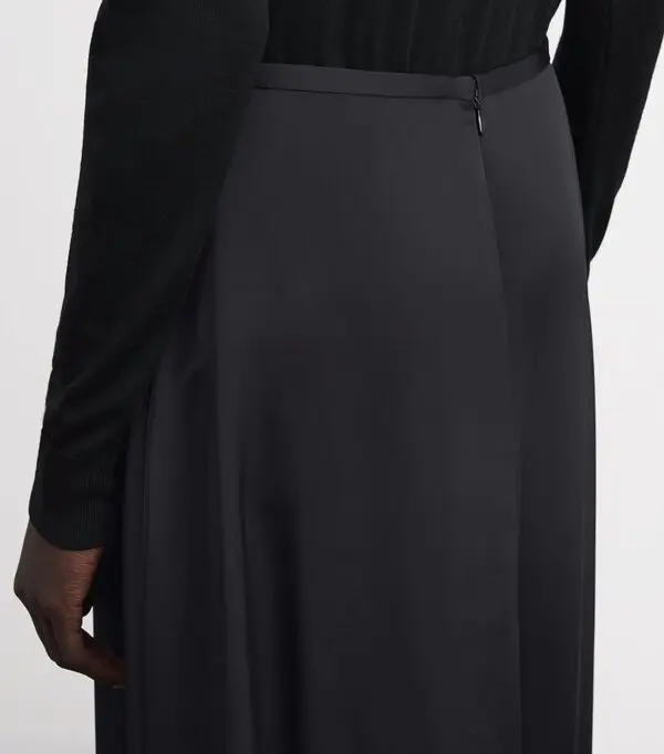 Theory Satin Midi Skirt