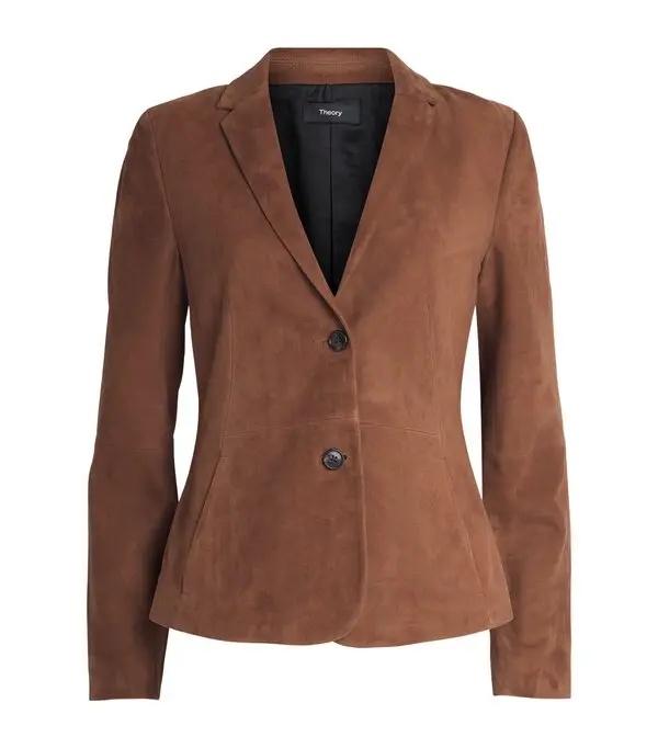 Theory Suede Single-breasted Blazer