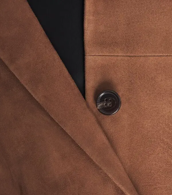 Theory Suede Single-breasted Blazer