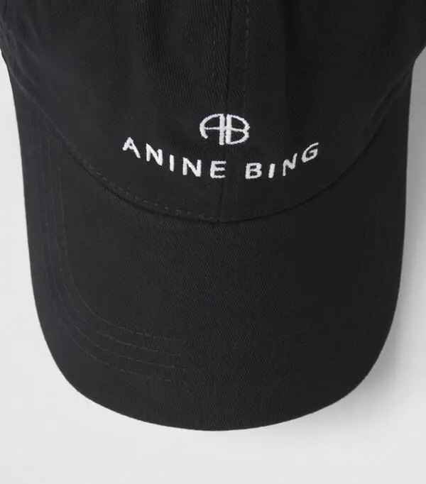 ANINE BING Cotton Jeremy Baseball Cap - Black