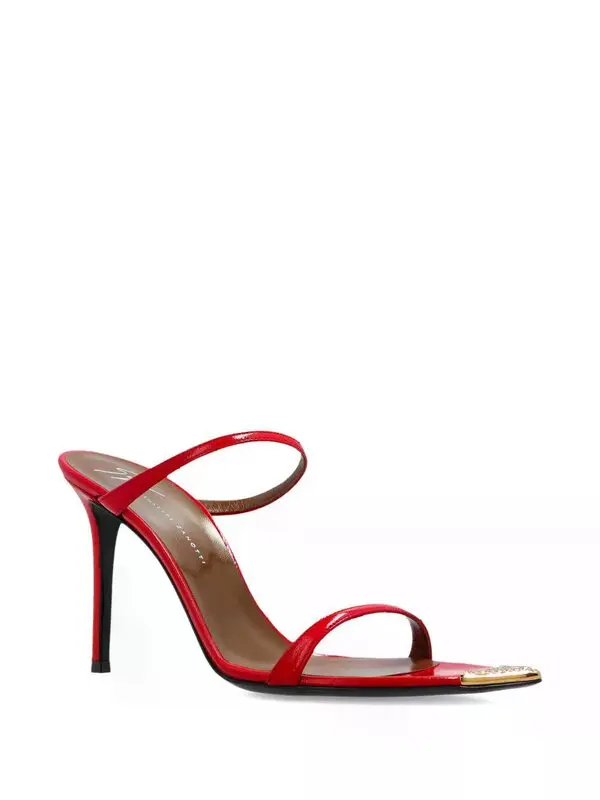 GIUSEPPE ZANOTTI Metallic-detail Strap Leather Sandals