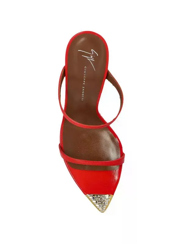 GIUSEPPE ZANOTTI Metallic-detail Strap Leather Sandals