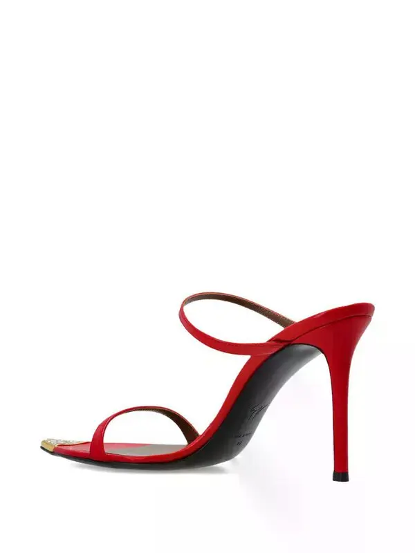 GIUSEPPE ZANOTTI Metallic-detail Strap Leather Sandals