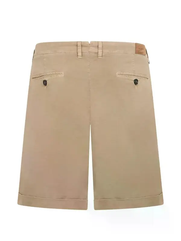 MOORER Pleat Turn-up Shorts