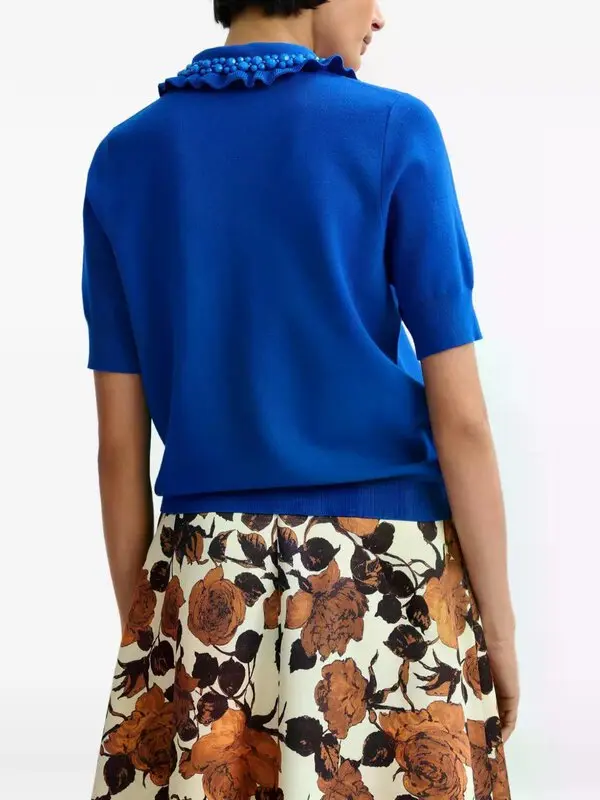 Essentiel Antwerp Jewelry Ruffled Polo Shirt