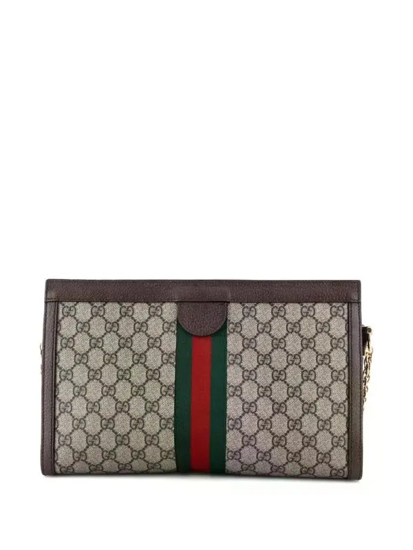 Gucci Ophidia Chain Gg Coated Canvas Medium Shoulder Bag - Brown