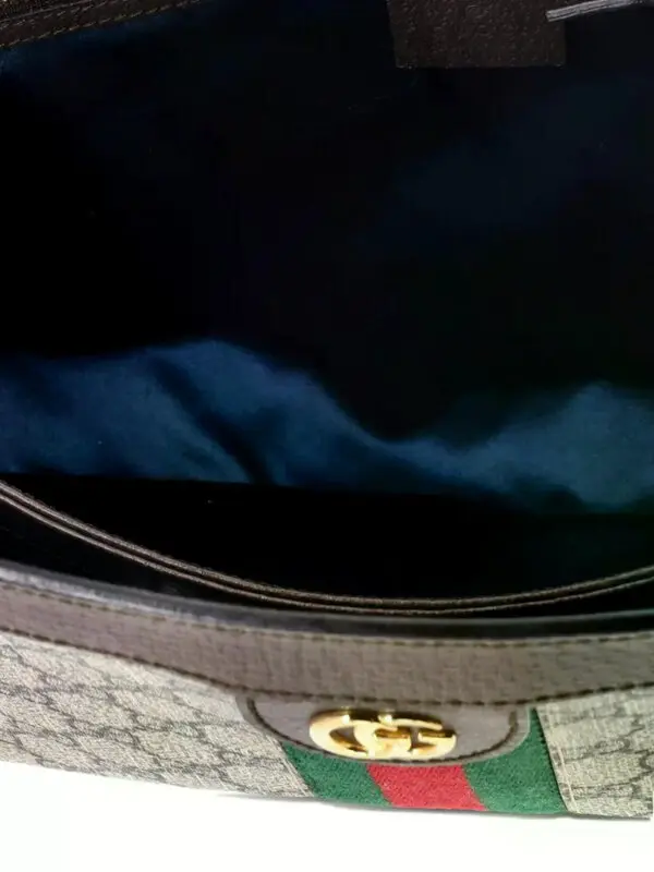 Gucci Ophidia Chain Gg Coated Canvas Medium Shoulder Bag - Brown