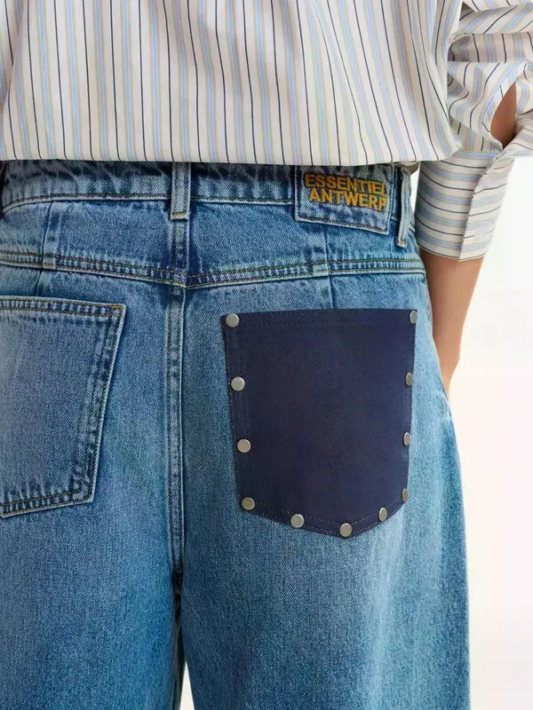 Essentiel Antwerp Five-pocket Jeans With Studded Patch Pocket
