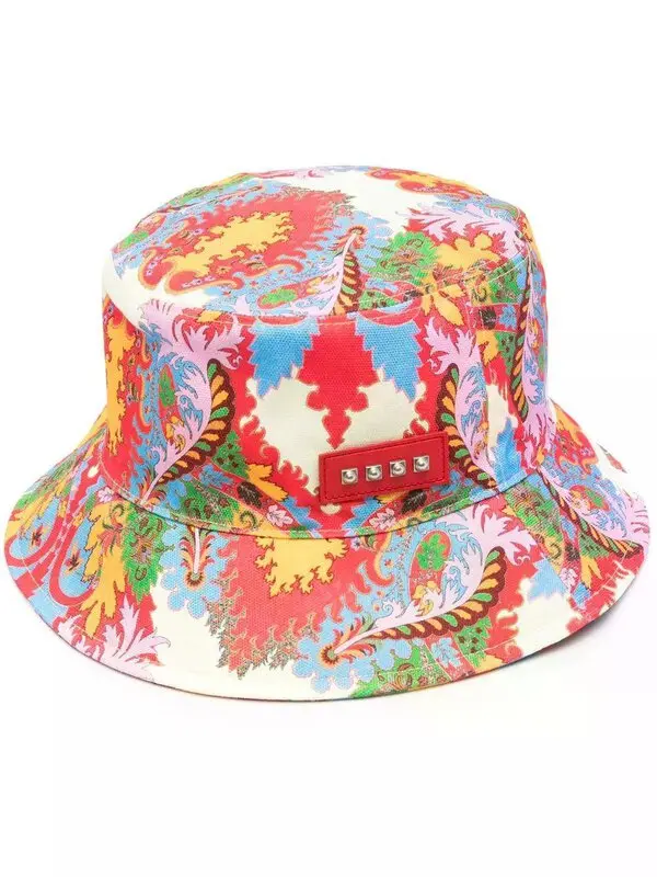 Etro Paisley-print Bucket Hat - Red