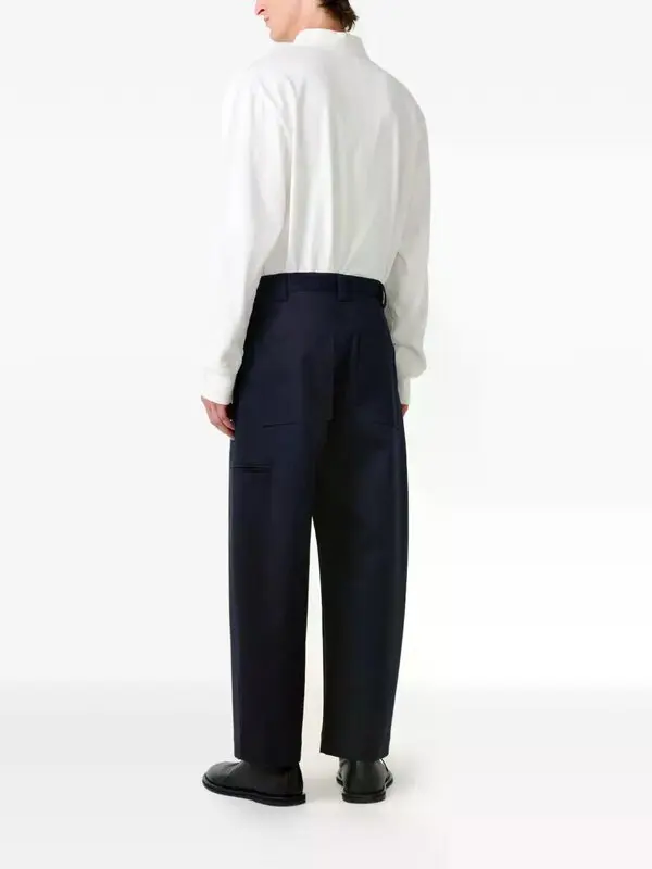 Studio Nicholson Alyk Ribbed Polo Shirt - Blue
