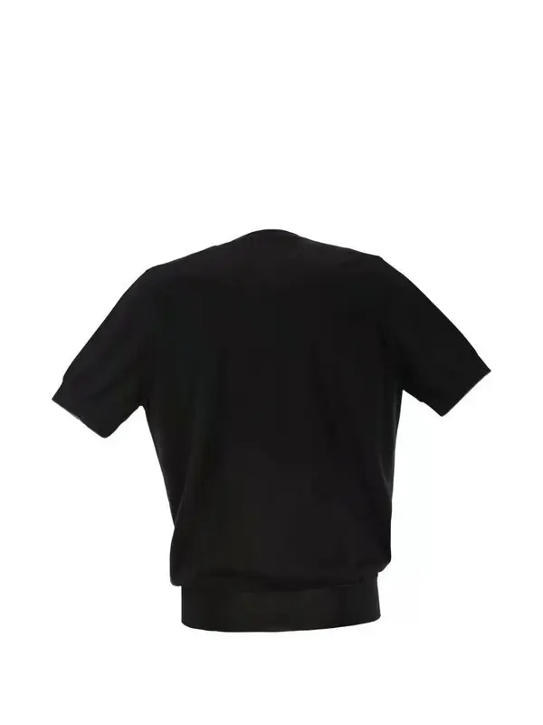 Brunello Cucinelli Crew-neck Ribbed Short-sleeve T-shirt - Black