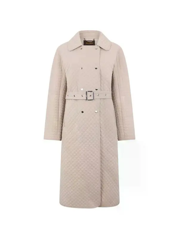 MOORER Quilted Belted Trench Coat