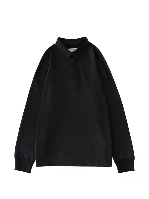 Studio Nicholson Alyk Long-slevees Polo Shirt - Black