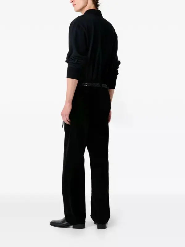 Studio Nicholson Alyk Long-slevees Polo Shirt - Black