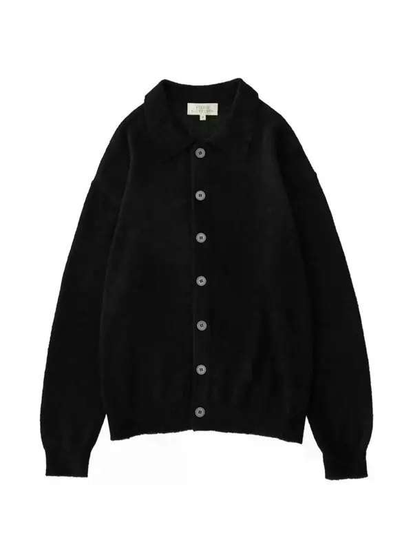 Studio Nicholson Hamto Polo Button Cardigan - Black