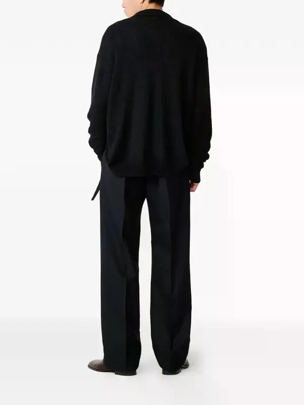 Studio Nicholson Hamto Polo Button Cardigan - Black