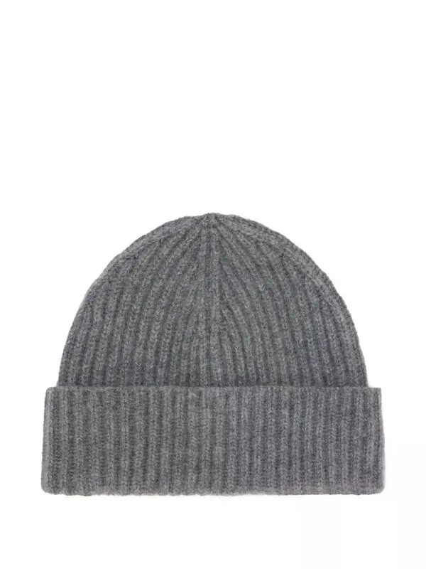 MOORER Davis Ribbed-knit Beanie Hat