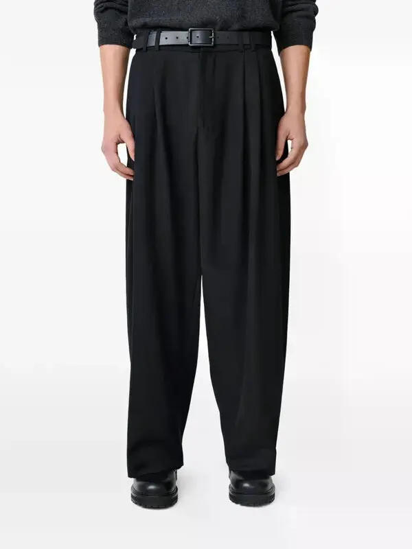 Studio Nicholson Pleated Trousers - Black