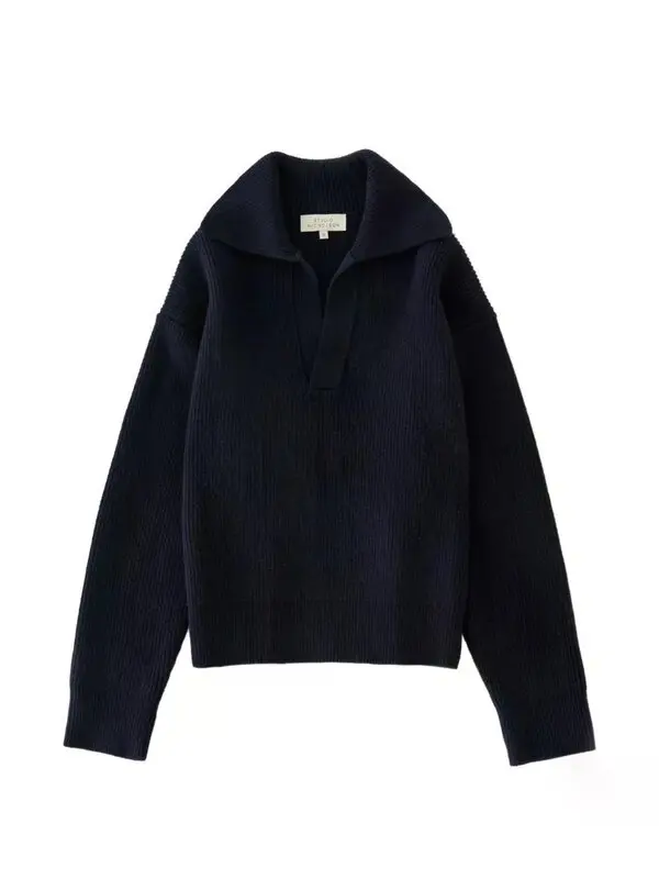 Studio Nicholson Nash Open-collar Sweater - Blue