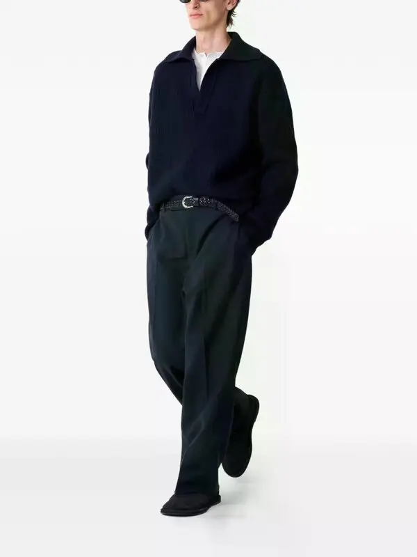 Studio Nicholson Nash Open-collar Sweater - Blue