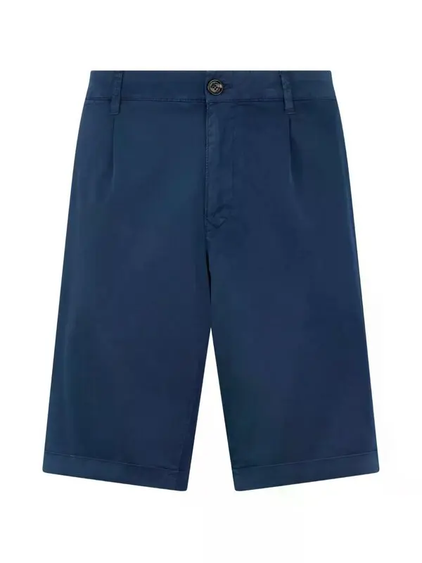 MOORER Darted Bermuda Shorts - Blue
