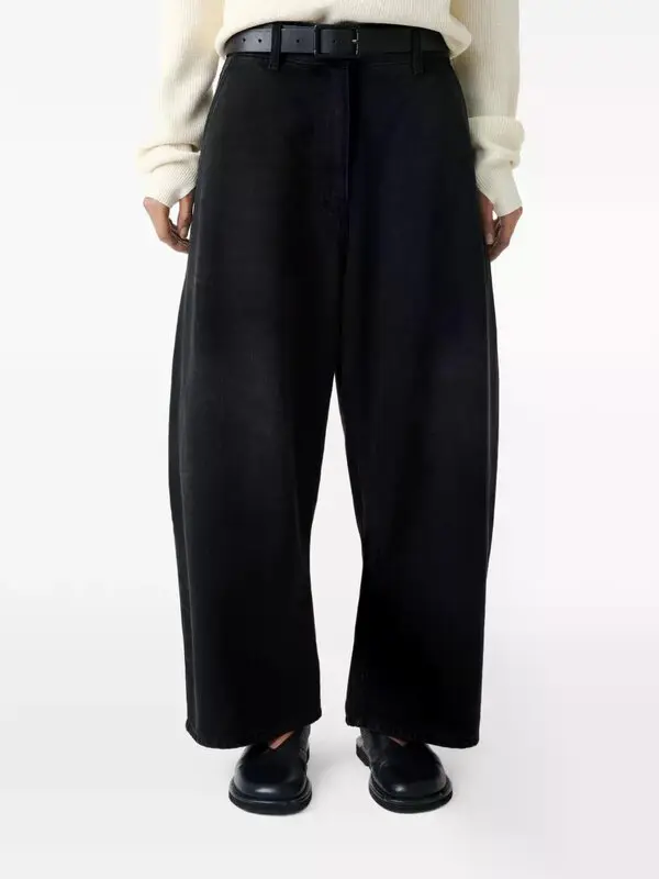 Studio Nicholson Chalco Curved Washed Denim Trousers