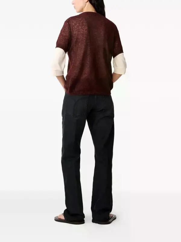 Studio Nicholson Seren Ribbed Top - Brown
