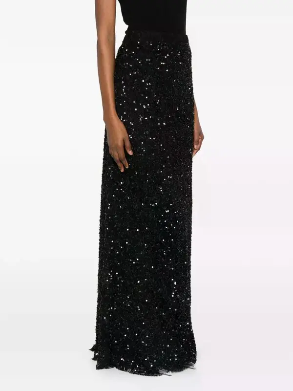 P.a.r.o.s.h Sequined Maxi Skirt - Black