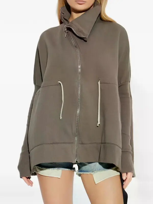 Rick Owens Zip Cotton Sweater - Grey