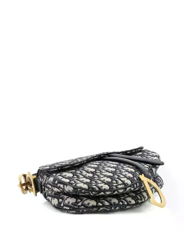 Dior Saddle Handbag Oblique Canvas Medium - Blue
