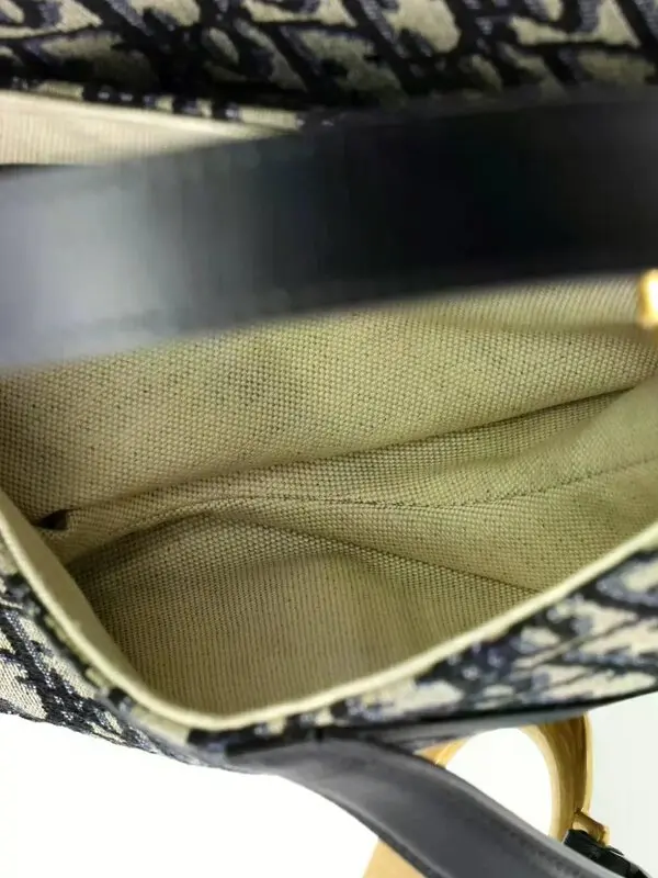 Dior Saddle Handbag Oblique Canvas Medium - Blue
