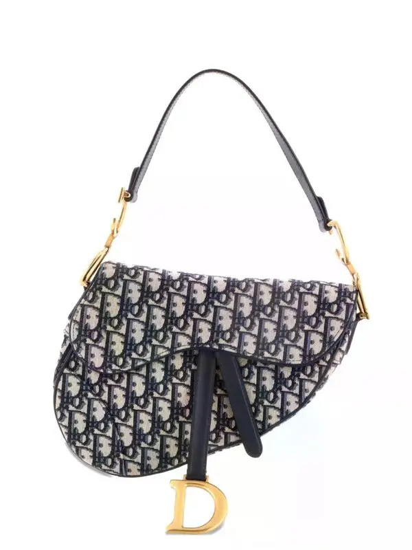 Dior Saddle Handbag Oblique Canvas Medium - Blue
