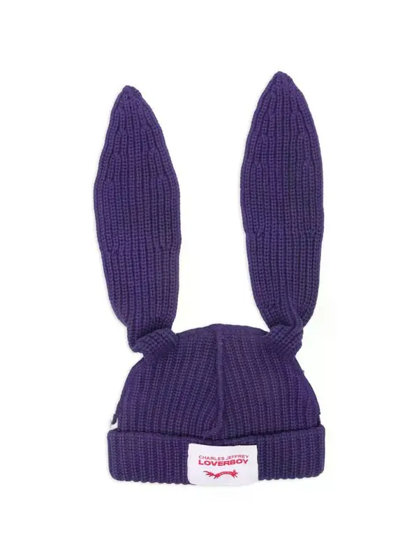 CHARLES JEFFREY Ears Beanie Hat - Purple