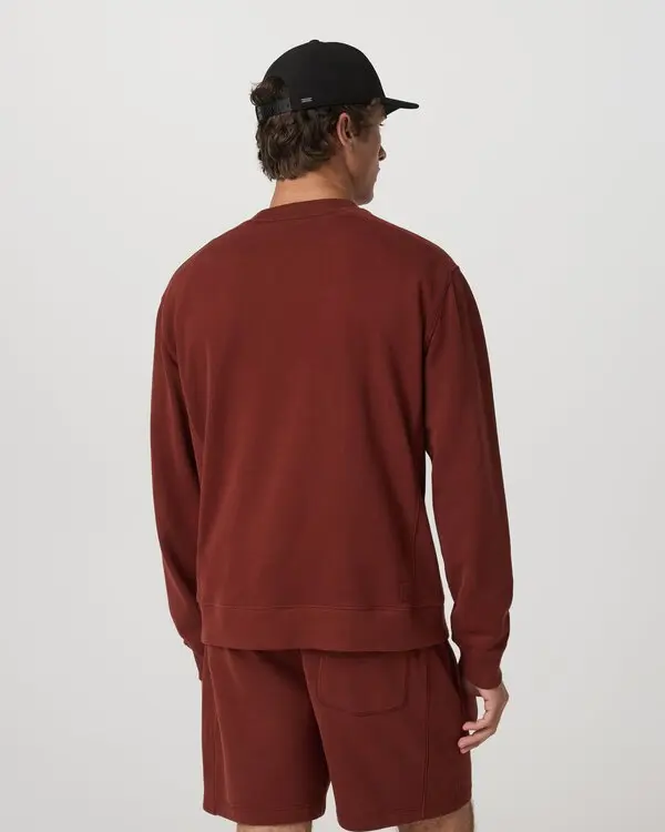 Vuori Cypress Vintage Crew Neck Fleece Pullover - Firebrick