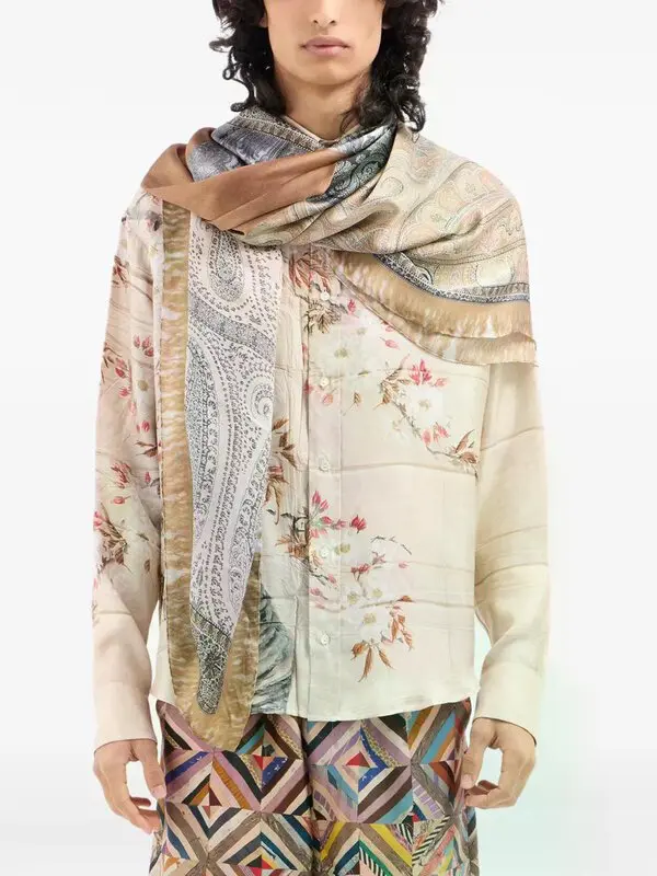 PIERRE-LOUIS MASCIA Molare Paisley Collage Scarf