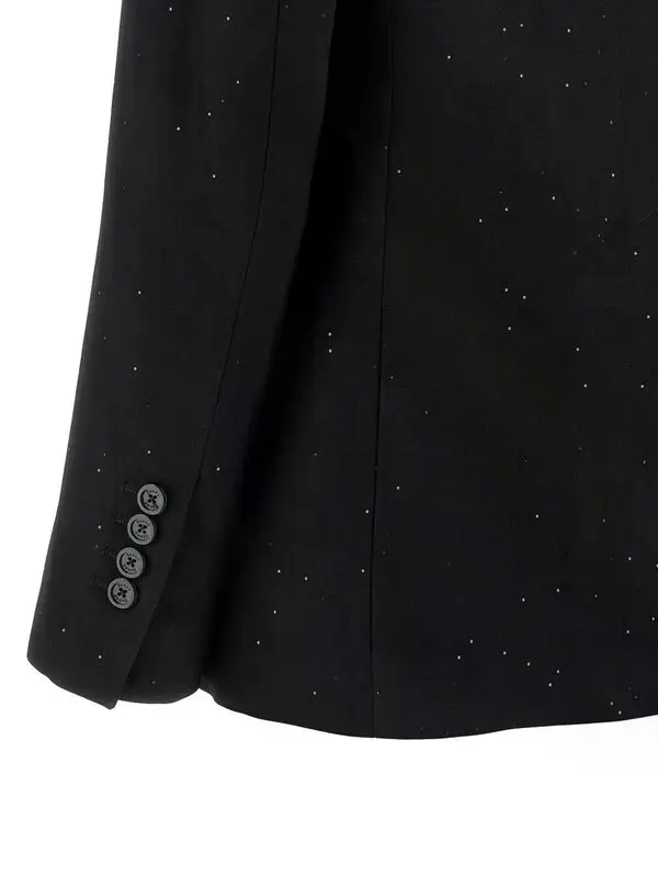 Herno Sequin-appliqué Double-breasted Blazer - Black