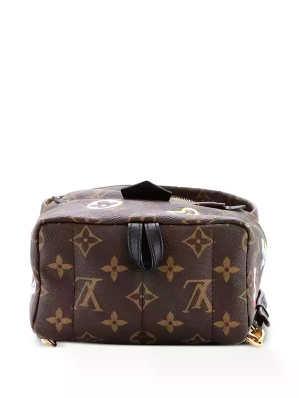 LOUIS VUITTON Palm Springs Love Lock Monogram Canvas Mini Backpack