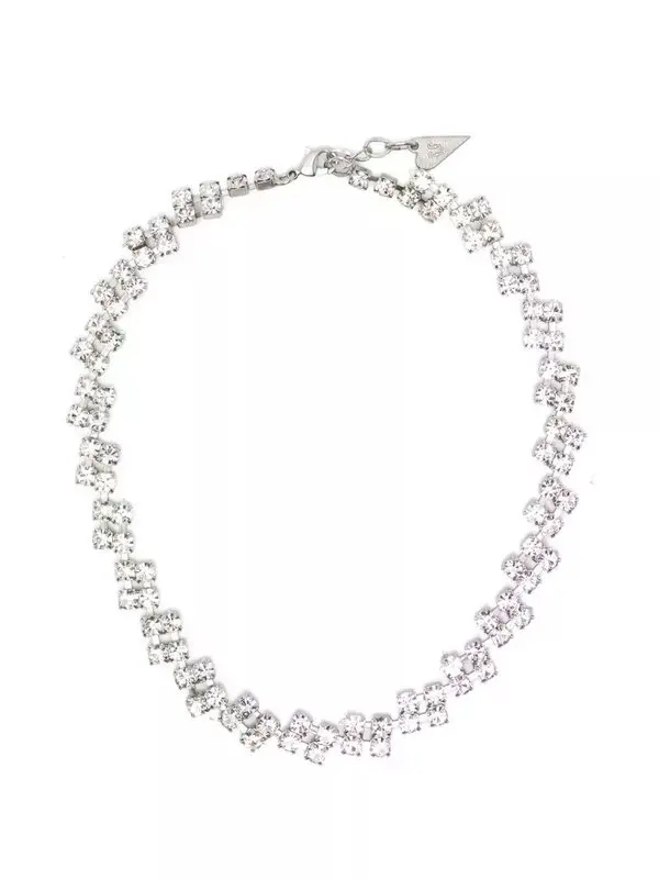 FORTE_FORTE Crystal Embellished Necklace - Silver