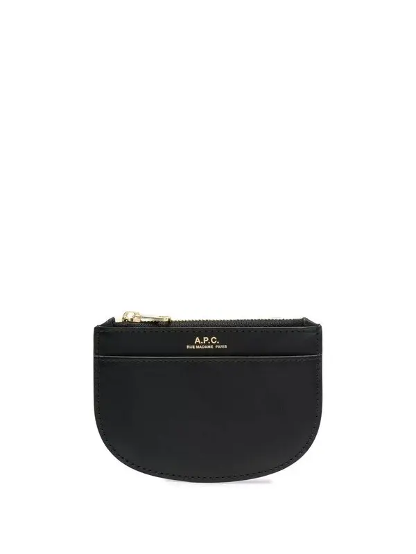 A.p.c. Rounded Leather Purse - Black