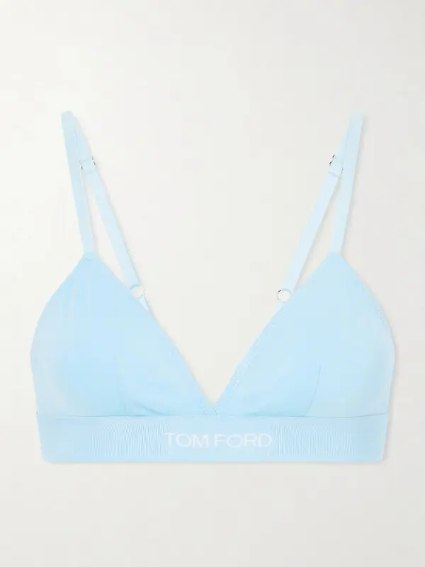 TOM FORD Stretch-modal Jersey Soft-cup Triangle Bra - Blue