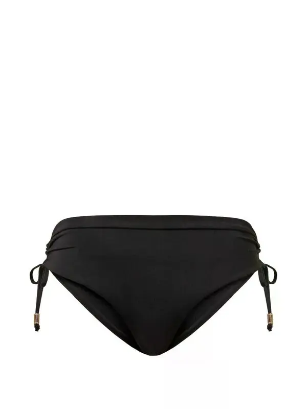TWINSET Drawstring Bikini Bottom With Gold-tone Details - Black