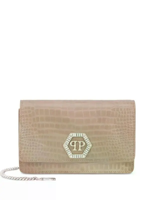 Philipp Plein Hexagon-logo Clutch