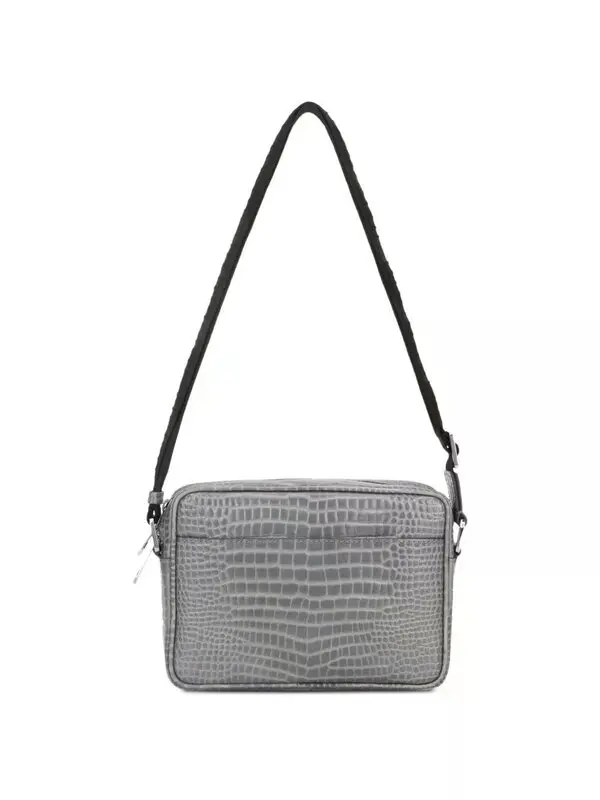 Philipp Plein Small Logo-plaque Top-zip Messenger Bag - Grey