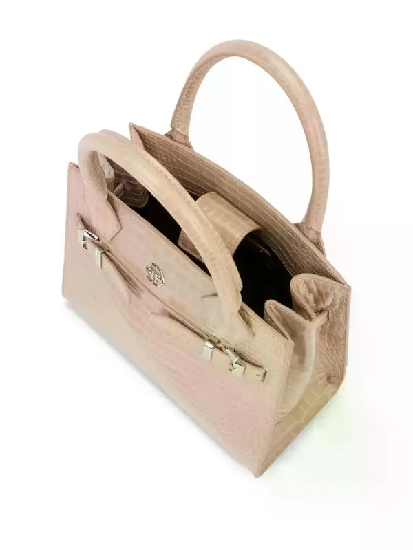 Philipp Plein Crocodile-printed Tote Bag - Neutrals