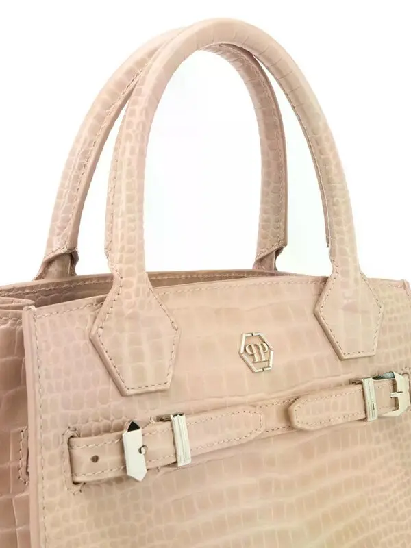 Philipp Plein Crocodile-printed Tote Bag - Neutrals