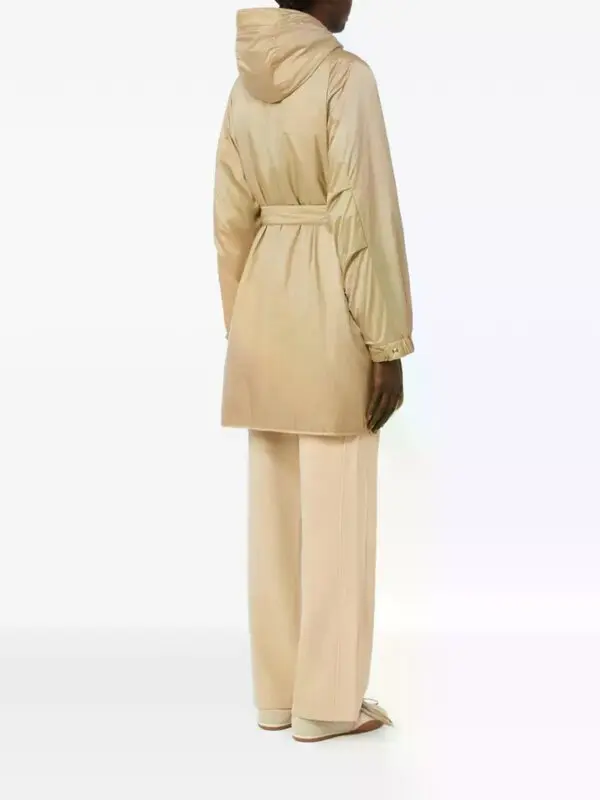 Max Mara Quilted Hooded Coat - Neutrals