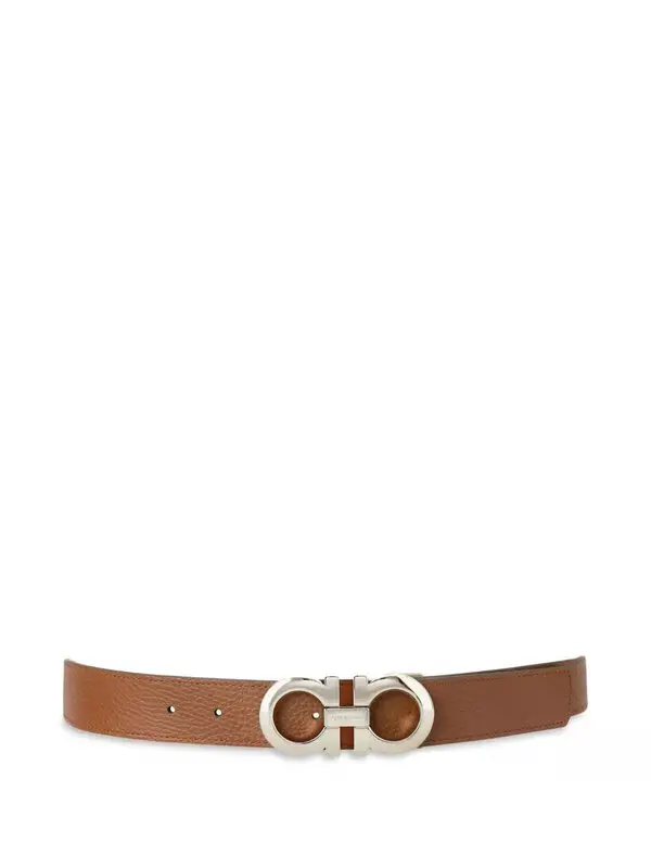 FERRAGAMO Reversible Gancini Belt - Brown
